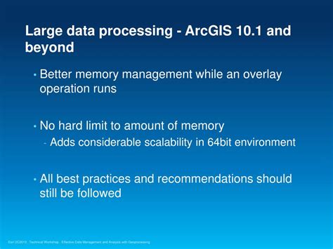 Ppt Efficient Data Management And Analysis With Geoprocessing