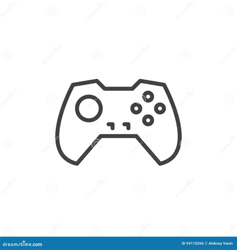 Gamepad Line Icon Outline Vector Sign Linear Style Pictogram Isolated
