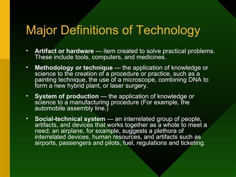 Technological Artifacts Pps Science