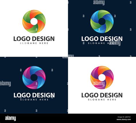 Abstract Colourful Circle Logo Design Stock Vector Image And Art Alamy