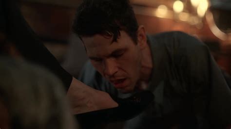 Licking Mans Slipper Shoe In Submission Scene