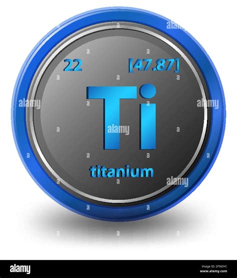 Titanium Chemical Element Chemical Symbol With Atomic Number And