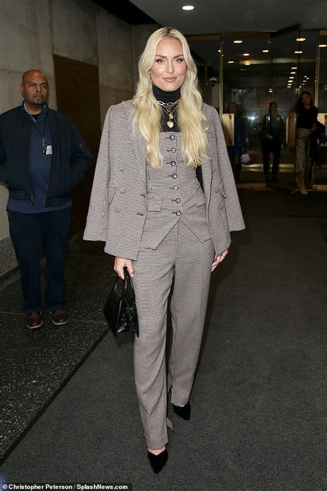 Lindsey Vonn Models A Three Piece Tweed Suit After Talking Moms Death