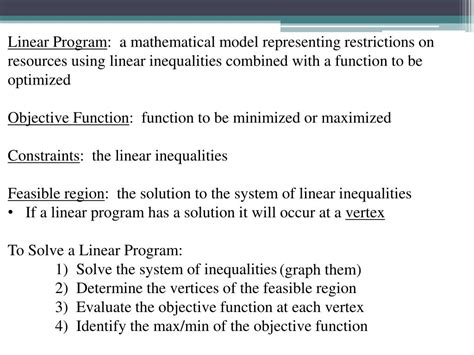 Ppt 86 Linear Programming Powerpoint Presentation Free Download