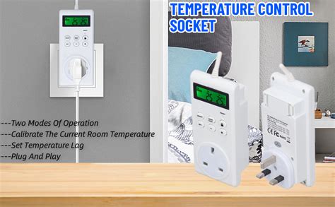 Programmable Smart Thermostat Plug Outlet Digital Automatic Temperature Controller Socket Timer