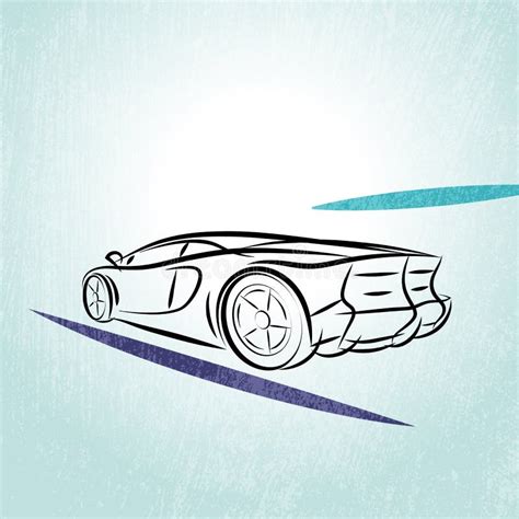 σχέδιο αγωνιστικού αυτοκινήτου σχέδιο πλοίο βιβλίο ζωγραφικής απομονωμένο αντικείμενο απεικόνιση