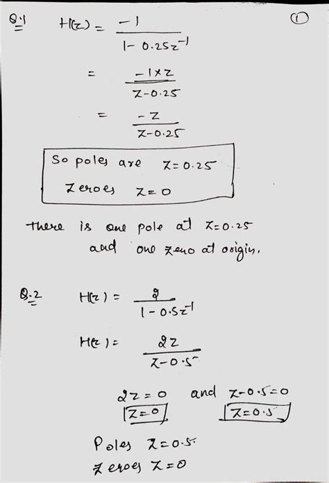 Solved Zeros And Poles Determine The Zero And Pole Course Hero
