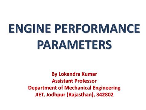 Icengine Performance Parameters Pptx