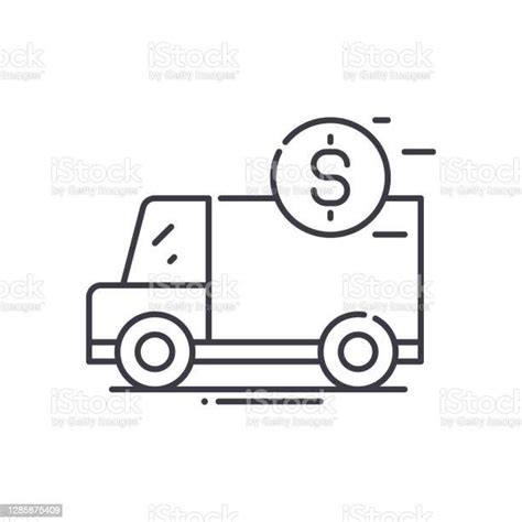 배송 전달 아이콘 선형 격리 된 그림 얇은 줄 벡터 웹 디자인 기호 흰색 배경에 편집 가능한 스트로크와 개요 개념 기호 개체 그룹에 대한 스톡 벡터 아트 및 기타 이미지