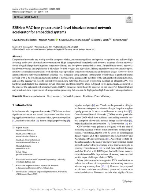 E2bnet Mac Free Yet Accurate 2 Level Binarized Neural Network Accelerator For Embedded Systems