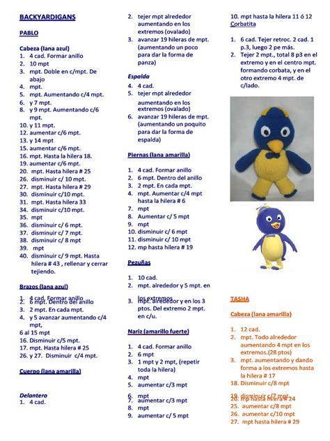 Pdf Backyardigans Todos Crochet Espaol Compress Pdf