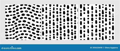 Small Dash Patterns Set Seamless Minimal Dash Pattern Small Elements Stock Illustration