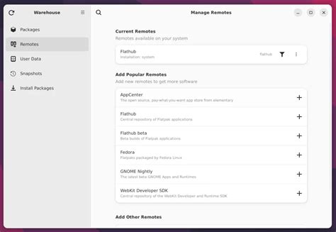 warehouse a gui for effortlessly handling flatpak apps