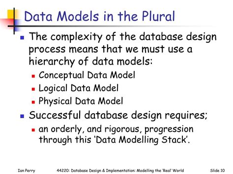 Ppt 44220 Database Design And Implementation Modelling The ‘real