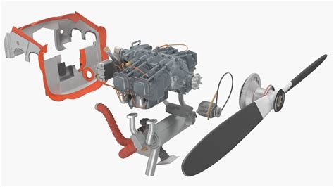 Lycoming O 320 Piston Aero Engine New 3d Model 139 Gltf Obj Ma Max Upk Unitypackage