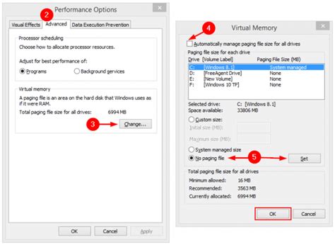 Page File And Swap File Explained How To Delete Pagefilesys And Swapfilesys In Windows 8 Or 10