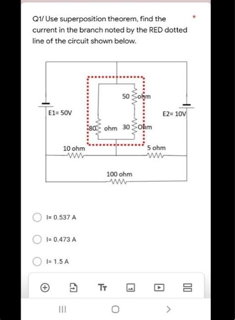 Solved Q1 Use Superposition Theorem Find The Current In