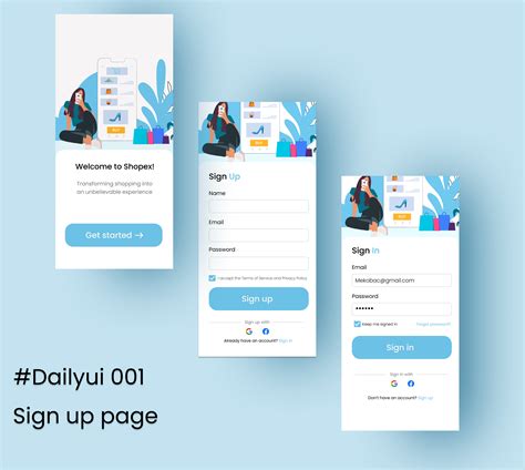 Sign Up Sign In Ui Design On Behance