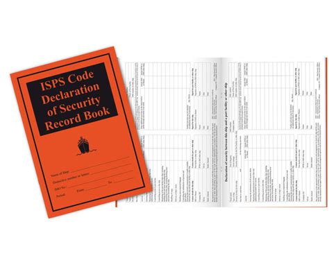 Isps Code Declaration Of Security Record Book A Spe Europe