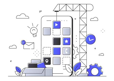 premium vector application development vector concept