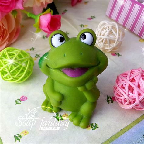 Funny Little Frog Silicone Soap Mold For Soap Making Craft And Hobby