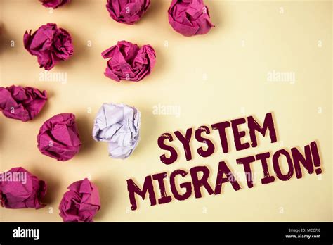 Writing Note Showing System Migration Motivational Call Business Photo Showcasing Moving