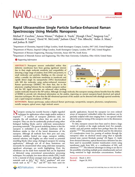 Solution Rapid Ultrasensitive Single Particle Surface Enhanced Raman Spectroscopy Using