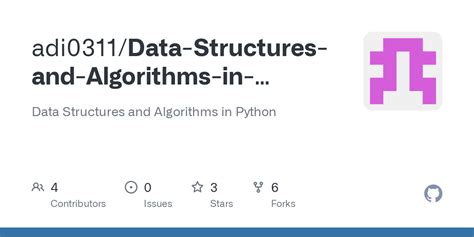 Github Adi0311data Structures And Algorithms In Python Data
