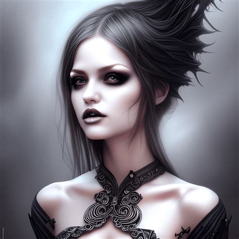 Beautiful Babe In Gothic Mini Dress Creative Fabrica