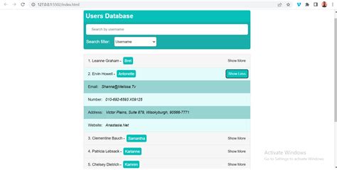 GitHub Blessme User Database With Json Placeholder API This Is A Project That Was Assigned