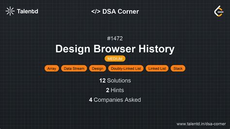 Design Browser History Dsa Problem Talentd