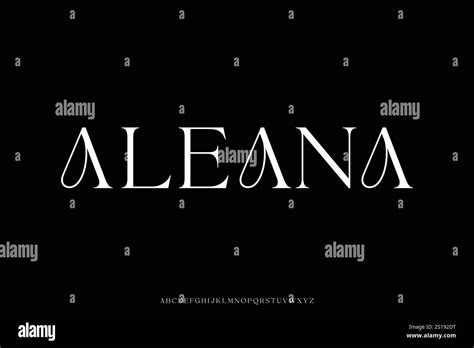 Elegant Unique Serif Alphabet Display Font Vector Illustration For Branding Design Stock Vector