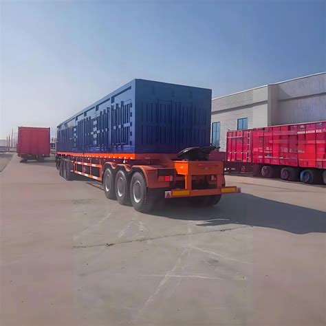 Chinese Double Link Flatbed Trailer Coal Loading Super Link Flatbed Container Semi Trailer