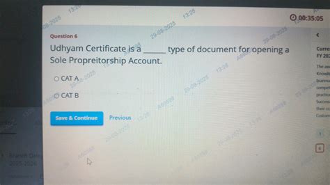 Udhyam Certificate Is A Type Of Document For Opening A Sole Propreitor