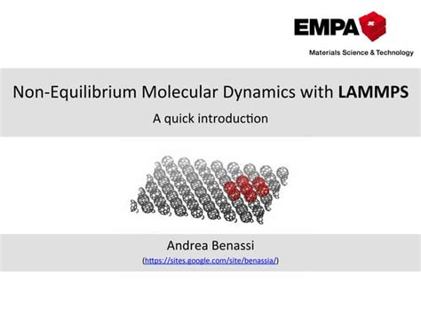Non Equilibrium Molecular Dynamics With Lammps Pdf