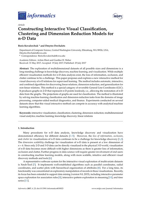 Pdf Constructing Interactive Visual Classification Clustering And