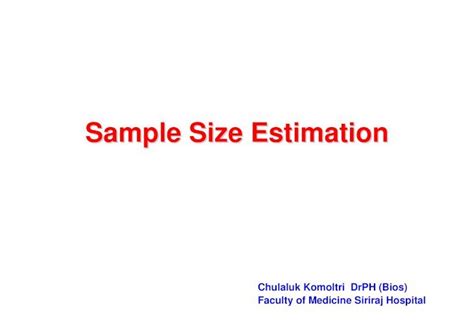 Pdf Sample Size Estimation Dokumentips