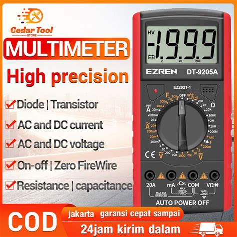 Multimeter Digital Paket Lengkap Murah Multitester Digital Avo Meter Digital Avometer Digital