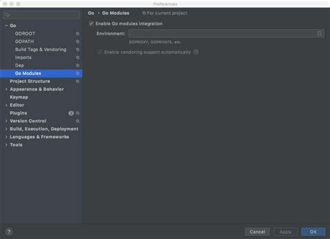 What Does Enable Go Modules Integration Do In Intellij Ide Stack Overflow