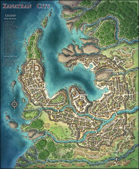 Xanatran City Dandd Map For Your Next Campaign Free One Map Of 20 Different Versions Such As