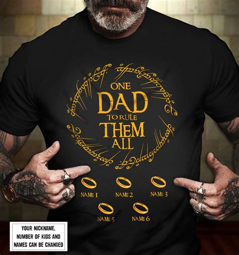 Custom One Dad To Rule Them All Personalized Shirt Roadsir