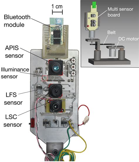 The Multi Sensor PCB Board Includes Three OF Sensors An Illuminance Download Scientific