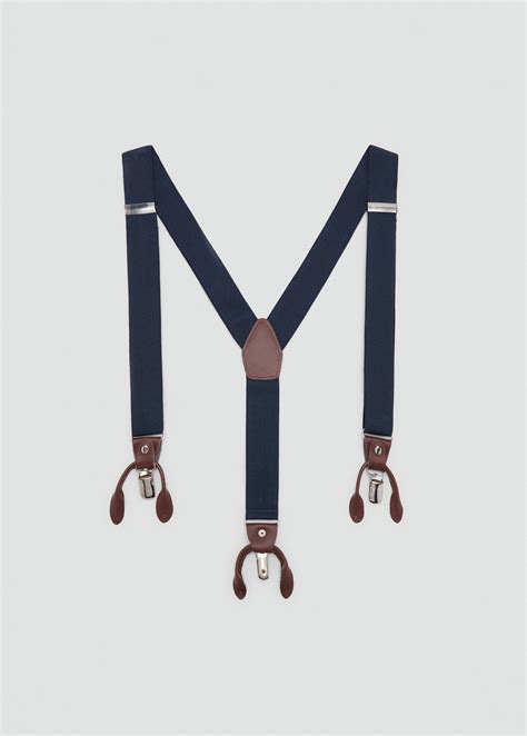 Bretele Elastice Reglabile Din Piele Bărbaţi Mango Romania