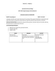 Exercise 6 Program Analysis Docx Exercise 3 Chapter 2 Gwinnett Technical College CIST 1305