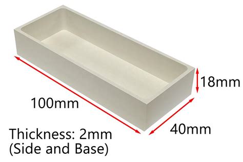 Boron Nitride Rectangular Crucible Boat 100 L X 40 D X 18 H Mm Upto 2000c Cb L100w40h18
