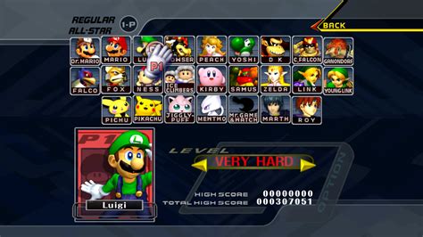 Super Smash Bros 4 Character Select Screen