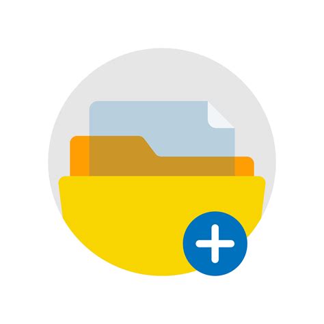 Add New Document File To Folder Button Concept Illustration Flat Design Vector Eps10 Modern
