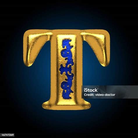 벡터 골든 알파벳 T 검은색에 대한 스톡 벡터 아트 및 기타 이미지 검은색 고체 금 금속 Istock