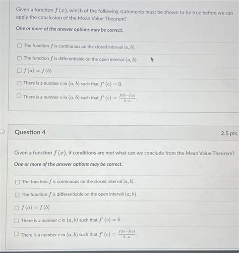 Solved Given A Function F X Which Of The Following Chegg