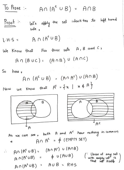 [solved] how do i prove this set by using set identities course hero